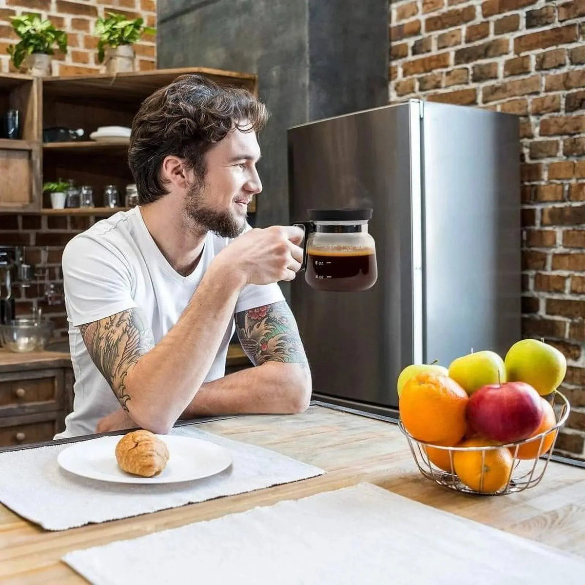 BrewMate – The Stylish Glass Cup in Coffee Pot Design – Maldaro